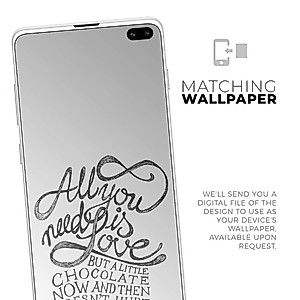 DesignSkinz Love and Chocolate Protective Vinyl Decal Wrap Skin Cover Compatible with The Samsung Galaxy S20 (Screen Trim & Back Glass Skin)