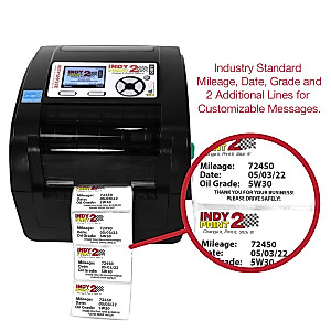 Oil Change Reminder Printer - System Kit w/ 1000 Stickers + Ink Ribbon