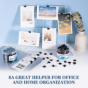 Small Binder Clips Bulk 864 PCS - Mini Binder Clips 15mm Paper Clip 5/8 Inch Paper Clamps, Micro Black Metal Binding Paperwork Clamp, School Teachers Office Supplies