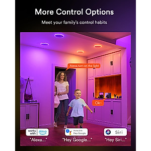 Lumary RGBAI Smart Recessed Lighting 4 Inch with Gradient Accent Light and Night Light 9W 780lm Wi-Fi Recessed Lights Ultra-Thin Can-Killer Downlight Work with Alexa/Google Assistant/Siri, 4PCS