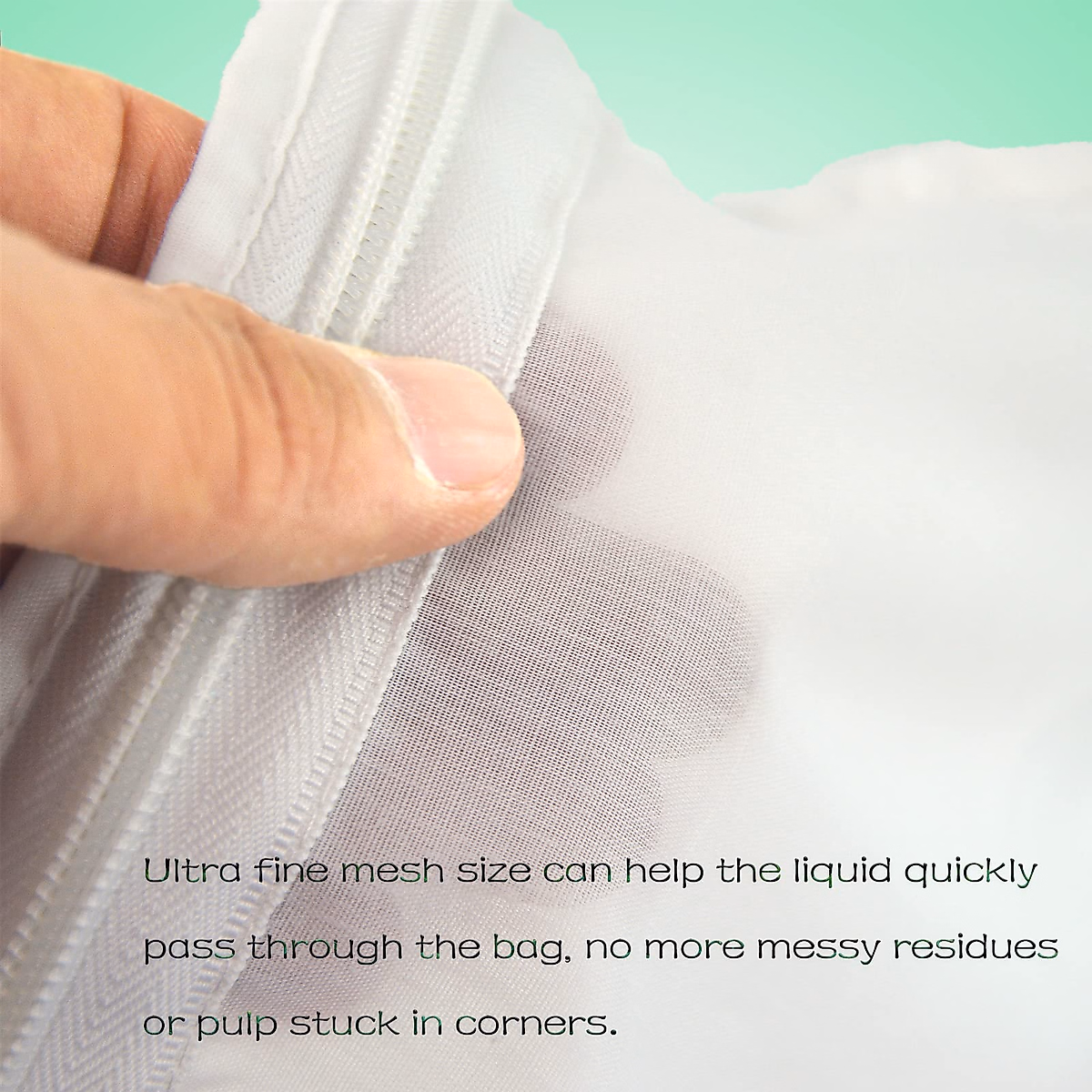 WMKGG Ultra Fine Reusable Filter Bags with Stainless Steel Handle for Nut Milk, Coffee, Milk, Butter, Juices and Fresh Cheese