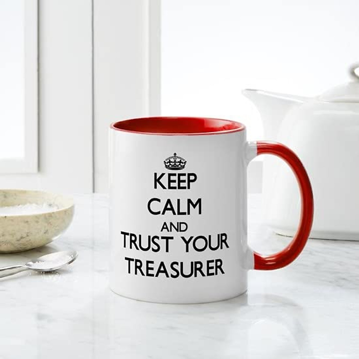 CafePress Keep Calm And Trust Your Treasurer Mugs Ceramic Coffee Mug, Tea Cup 11 oz