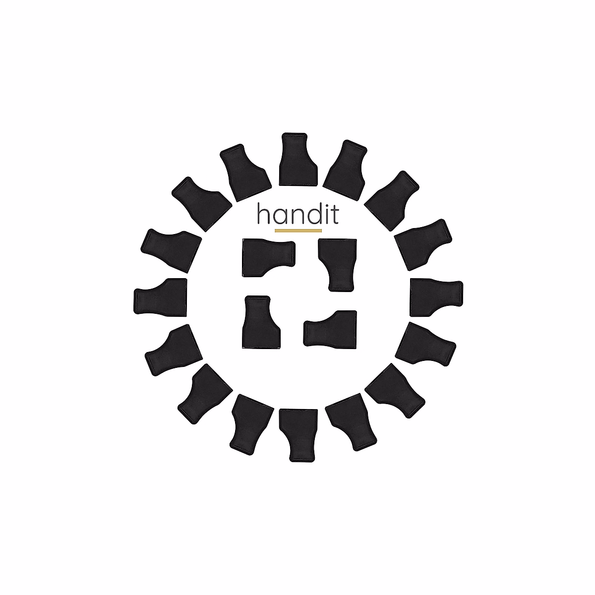 Handit 20-Pack | Coffee Syrup Pump Tip Cap Covers | Silicone Rubber | Keep Syrups, Condiments, Bottles Clean, Preserved | Fits Pumps for Torani, DaVinci, Skinny, Monin