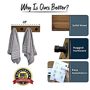 Industrial Towel Holder (Walnut)