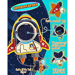 LSSAGOON Astronaut Kids Backpack for Toddler Girls, Cute Bookbag for 6~12 Year Olds for School, Birthday, Xmas Gifts, Bag for Elementary School