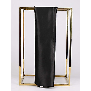 35" Womens Large Satin Square Scarf Silk Feeling Hair Wrapping Gift Headscarf Scarves Black