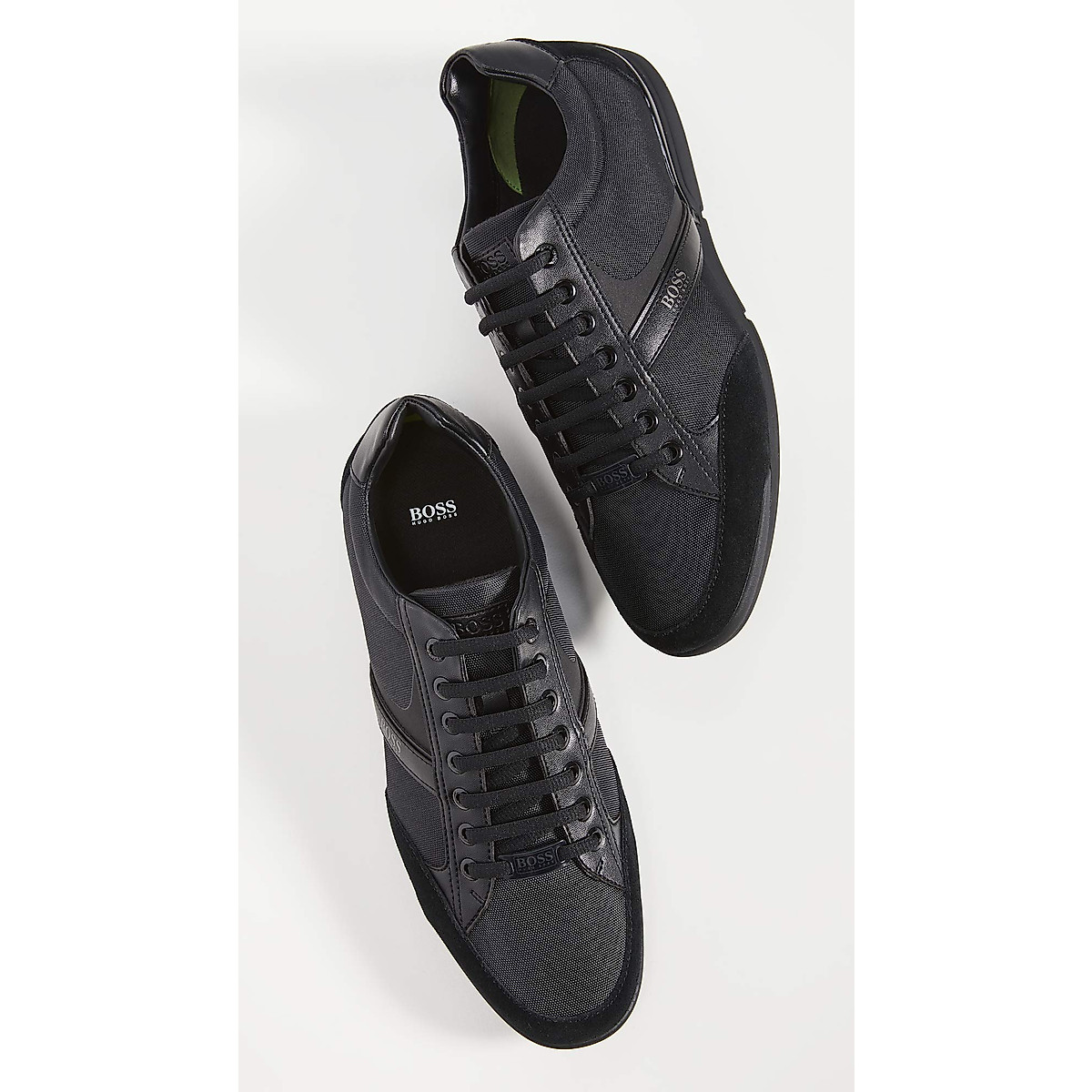 BOSS Men's Saturn Sneakers, Black, 12 Medium US