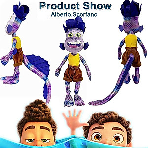 M&X Luca Alberto Seamonster Plush Toy Doll Cartoon Lu-ca Stuffed Animals Plush Toys Gifts for Kids Valentine's Day Christmas Birthday,Luca Alberto