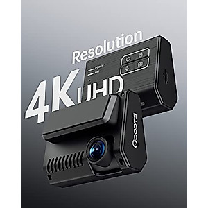 4K Dash Cam Front, GOODTS Car Camera 2160P with WiFi, Dash Camera for Cars with Dedicated Car Charger, Dashcam with App Control,G-Sensor,Parking Monitor,3M Bracket,No Screen,64GB SD Card