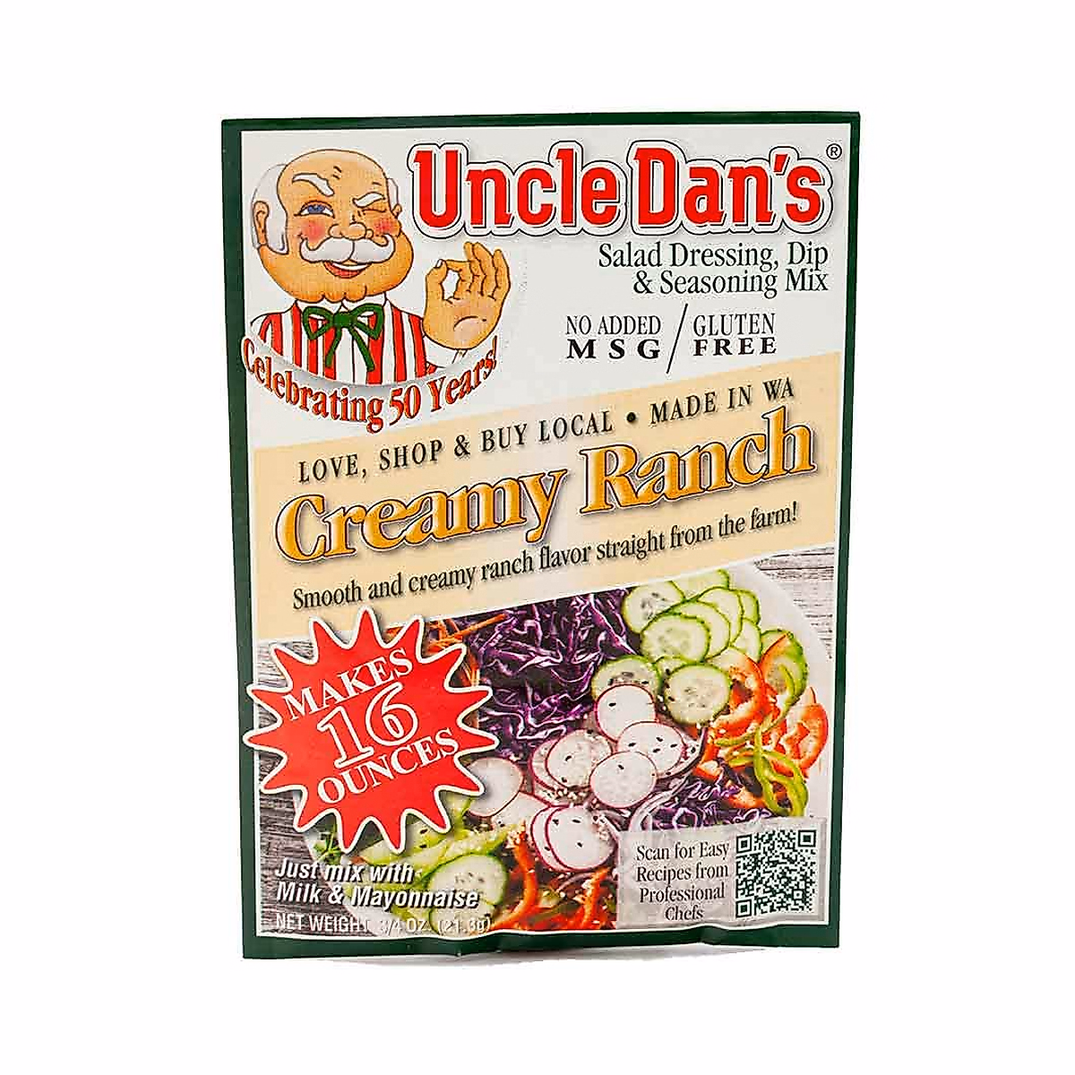 Uncle Dan’s, Creamy Ranch | Singles Packet – 0.75oz (Pack of 1)