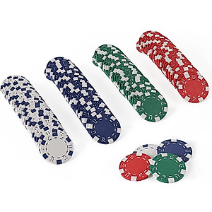 LUOBAO Poker Chips,Poker Chips Set for Card Board Game,11.5 Gram,for Texas Hold'em, Blackjack,Card Club or Late Night Poker Games