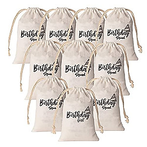 Snogisa 10 pack Kit Drawstring Hangover, birthday squad, Fun Party Favor Bags for Birthday girl Women Birthday Party Supplies,Recovery Kit Bags, Bachelorette Recovery Kit,