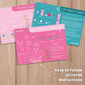 jackinthebox Fashion Themed Art and Craft Kit for Kids has 3 Craft Projects in 1 Box, Bring Out The Fashionista in The Little one, and Make The Best Gift for Ages 5 6 7 8 Years