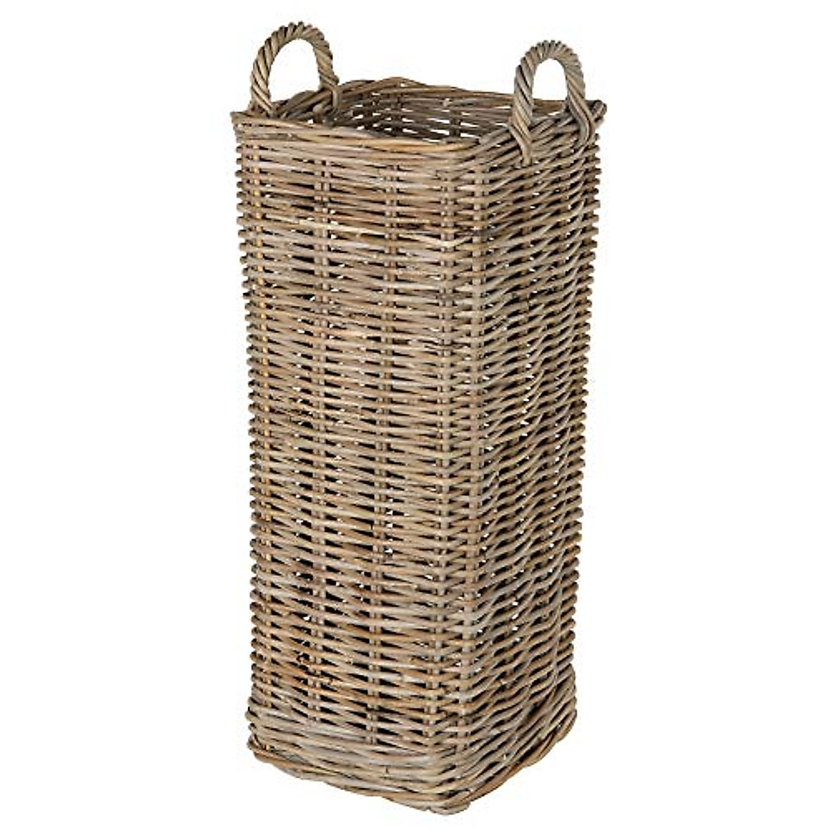 KOUBOO Kobo Square Umbrella Stand with Metal Water Catch, Gray Storage Basket Grey