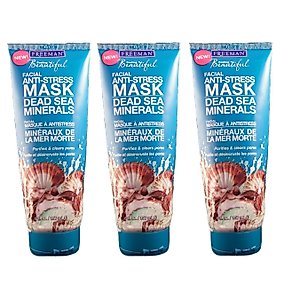 Freeman Feeling Beautiful Facial Anti-Stress Mask, Dead Sea Minerals 6 oz (Pack of 3)