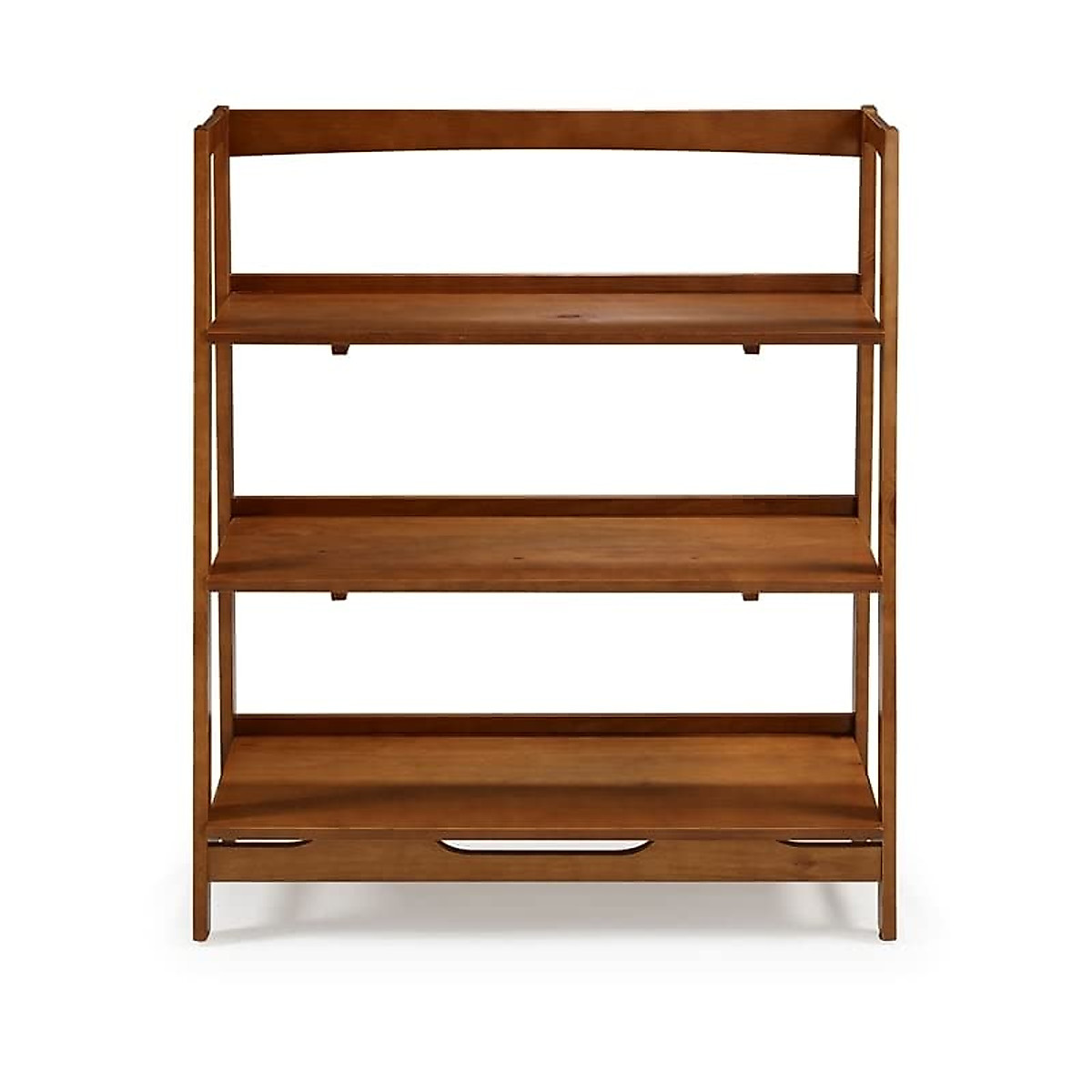 Mid Century Solid Wood Open Shelving Unit - Castanho Finish