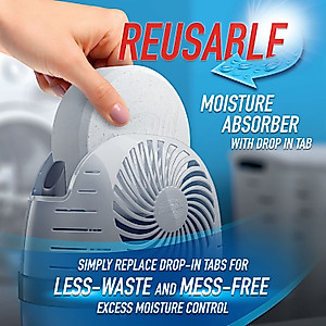 DampRid Fragrance Free Drop 4 Pack-15.8 Oz. Refill Tabs-Moisture Absorber, from Numerous Environments and Remove Foul Odors