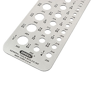 PSCCO 1PC Stainless Steel Diameter Gauge DIY Drill Measurement Gauge Tool