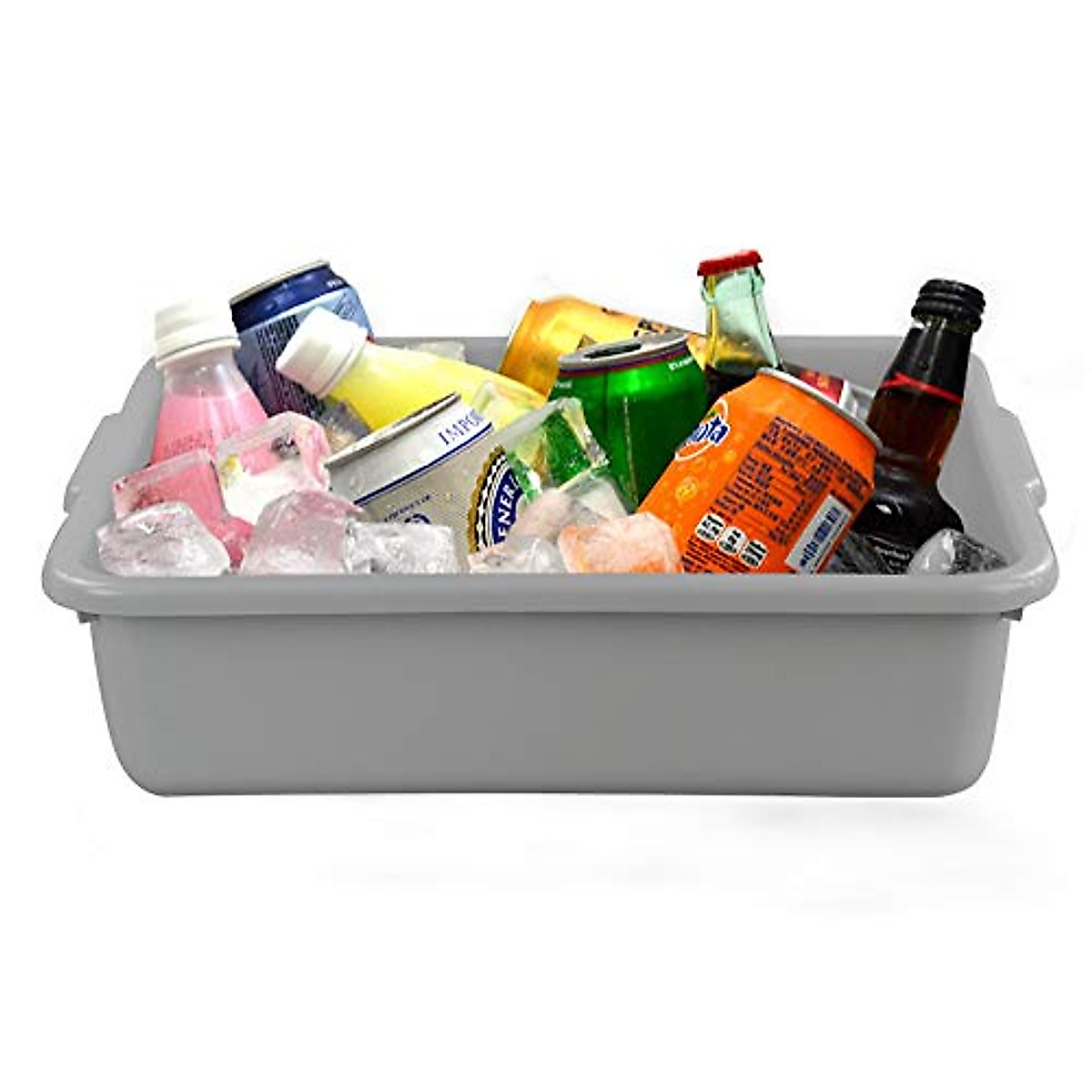 Obstnny 8 L Small Commercial Bus Tub Box, Plastic Wash Pan Basin, 5 Packs