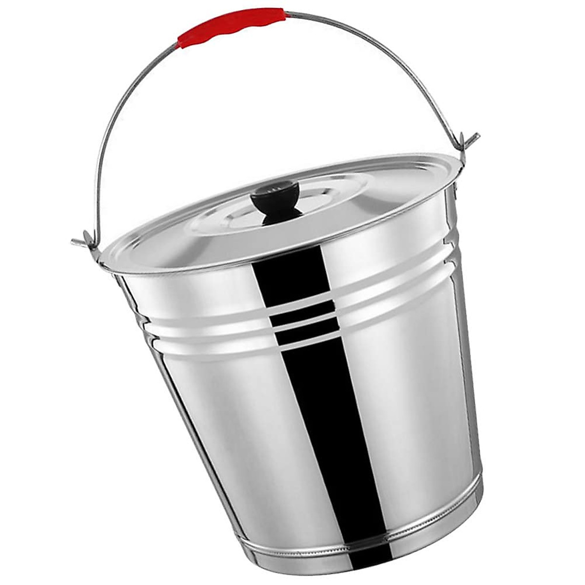 Happyyami Ashtray Fireplace Tools Ash Bucket Metal Trash Can with Lid and Handle Outdoor Galvanized Dog Poop Trash Can for Outdoors Stainless Steel Fireplace Lid Indoor Grill Ash Tray