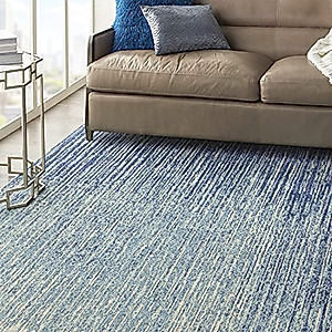 Nourison Passion Abstract Navy/Light Blue 8' x 10' Area -Rug, Easy -Cleaning, Non Shedding, Bed Room, Living Room, Dining Room, Kitchen (8x10)