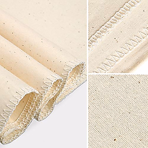 Muslin Fabric 63 Inch Wide Natural Fabric Unbleached Stitch Cloth for Making Garments Crafts, Sold by The Yard