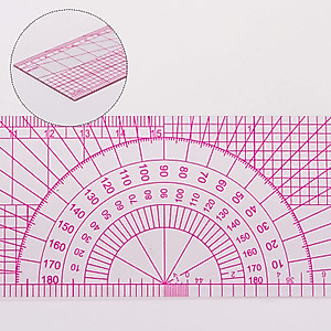 HARFINGTON Styling Sewing French Curve Ruler, 30.5x5cm Dress Makers Ruler Clear Sewing Tailors Pattern Making Ruler for Fashion Design and Guides for Fabric