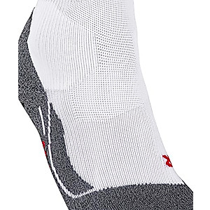 FALKE Unisex 4 GRIP Stabilizing Athletic Socks, Mid Calf, Compression Sock, Light Weight, Breathable Quick Dry, Nylon, White (White 2029), 10.5-11.5, 1 Pair