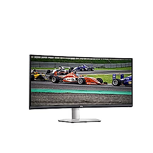 Dell S3422DW Curved Monitor - 34-inch WQHD (3440 x 1440) Display, 1800R Curved Screen, Built-in Dual 5W Speakers, 4ms Grey-to-Grey Response Time, 16.7 Million Colors - Silver