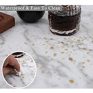 Shelf Liner Non Adhesive for Kitchen Cabinets 16 Inch Wide X 20 Ft Cabinet Liners Non-Slip Washable Drawer Liners Waterproof Marble Printed Cupboard Mat for Shelving Closet Fridge Bathroom