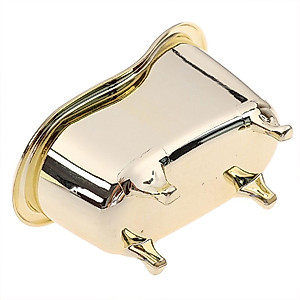 Mini Bathtub Sundries Storage Box, Small Bath Tub Makeup Organizer Container Soap Dish Holder Desktop Storage Accessories(Silver)