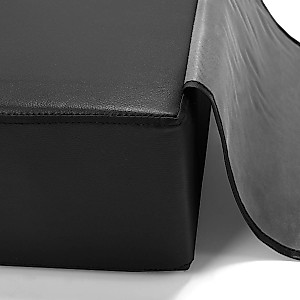 PENNYNANA Salon Booster Seat Leather Cushion for Kids Child Hair Cutting, Oversize Barber Booster Seat for Salon Styling Chair, Barber Beauty Salon Spa Equipment（13"X16.5"X6.7"）, Black