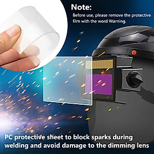Watris Veiyi Auto Darkening Welding Lens, Solar Welding Lens Panel, Welding Helmet Mask Lens for Welding Helmet Lens Replacement