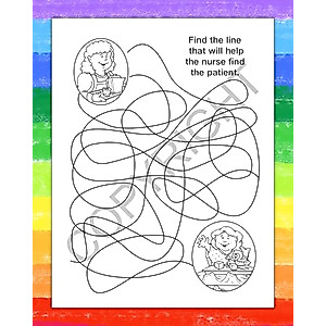 ZOCO - A Trip to The Hospital - Coloring Books (25 Bulk Pack, Without Crayons) - Hospital Supplies for Kids - Educational Games, Puzzles, Fun Activities for Kids