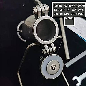 SRMNFADZ Stainless Steel Popcorn Maker, Manual Crank Popcorn Popper, High Pressure Popcorn Maker Machine, Chinese Popcorn Cannon for Family Gathering Party Fun