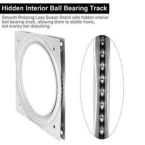 FengWu 8 Pack 6 inch Lazy Susan Hardware 5/16" Thick Square Rotating Bearing Plate with 220lbs Capacity, Zinc Plated Steel Swivel Plate for Kitchen Storage Rack, Cake, DIY Project