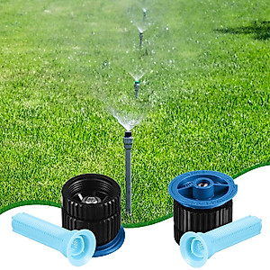 4 Pieces 10 VAN Variable Arc Adjustable Sprinkler Nozzle 360 Degree Rotating Scattering Nozzle Rotating Irrigation Spray Nozzle with Filter for Sprinklers Replacement