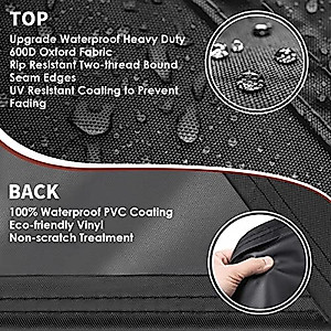 65 Inch Grill Cover, Heavy Duty Waterproof BBQ Grill Cover, Special Fade and UV Resistant Material, Durable and Convenient, Rip Resistant, Fits Grills of Weber Char-Broil Nexgrill and More