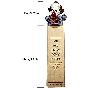 jinrio Horror Bookmarks with Classic Movie Figures Statue,Resin Personality Creepy Bookmarks,Horror Movies Novel Gift Office