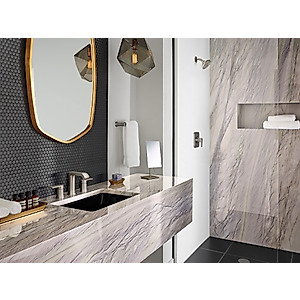 Moen T6708BN-9000 Genta Two-Handle Widespread Bathroom Faucet with Valve, Brushed Nickel