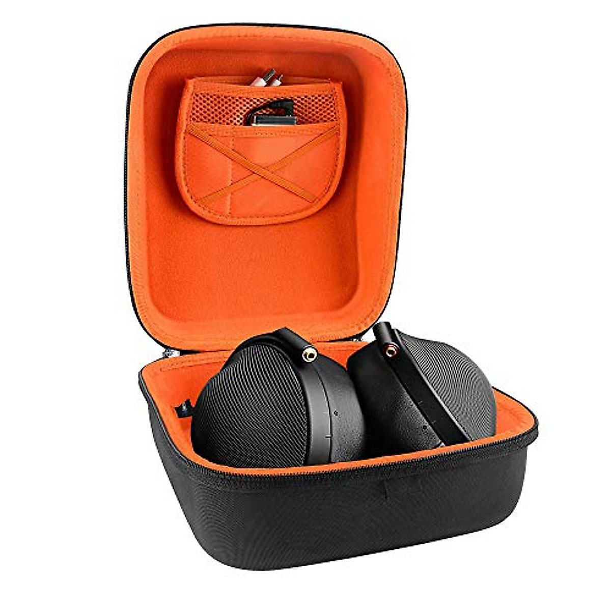 Geekria Shield Headphones Case for Large Sized Over-Ear Headphones, Replacement Hard Shell Travel Carrying Bag with Cable Storage, Compatible with Denon AH-D9200, Sony MDR-Z1R Headsets (Black)