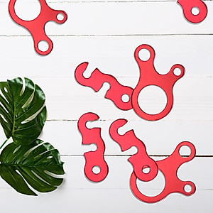 30 Pieces Aluminum Alloy Guyline Cord Adjuster Camping Rope Tensioner Aluminum Alloy Tent Rope Tightener for Tent Camping Hiking Outdoor Activity, 2 Styles