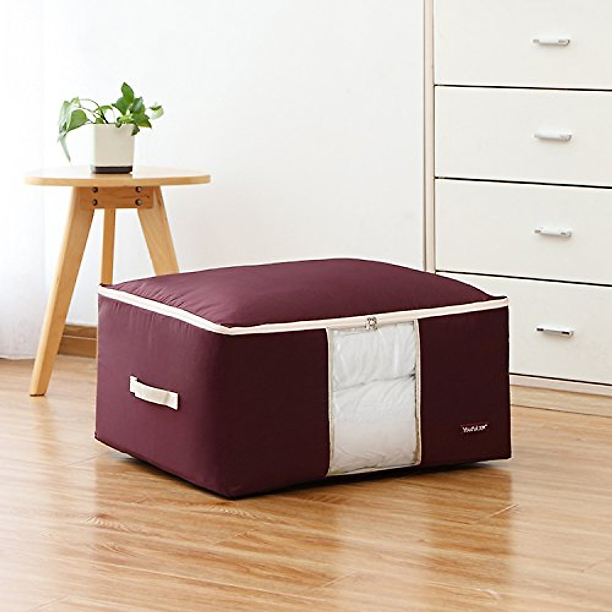 Oululu Oxford Storage Bag for Quilt Blanket Clothes Comforter (Wine Red, L)