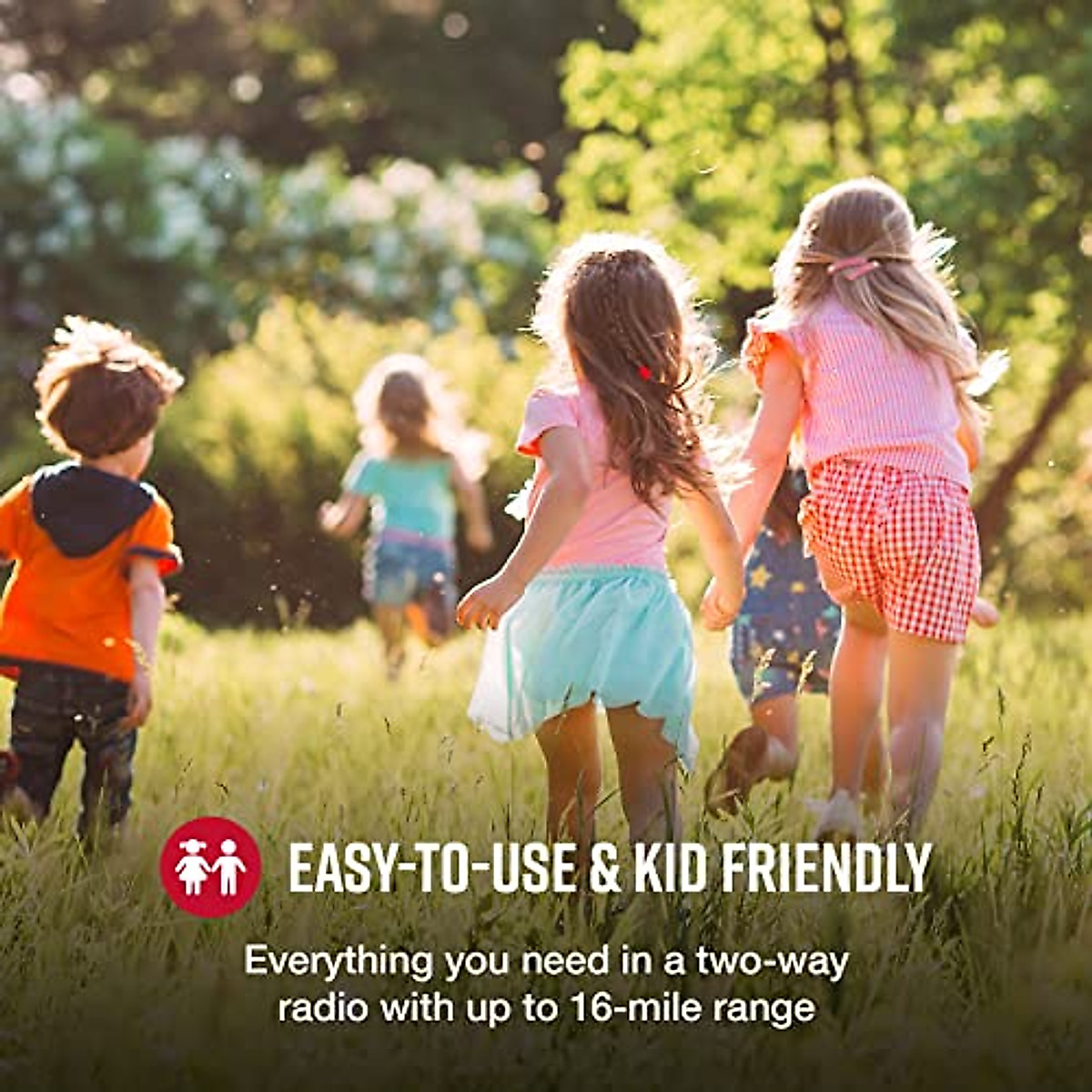 Cobra HE150 B - Kid Friendly Walkie Talkies - 16-Mile Range, 2 Channels Two-Way Radio Set, Blue (2-Pack)