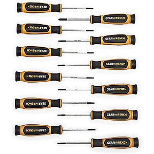 GEARWRENCH 12 Pc. Phillips/Slotted/Torx Mini Dual Material Screwdriver Set - 80057H