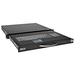 TRIPP LITE 1U Rackmount Keyboard with KVM Cable Kit for 2-Post or 4-Post Racks (SRSHELFKBD)