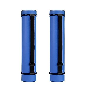 Ecjiuyi Poster Tubes,2Pack Extendable Poster Tube Expand from 24.5" to 40" with Adjustable Shoulder Strap Lids and Lable,Waterproof Telescoping Blueprint Art Document Storage Transport Carrying Tube