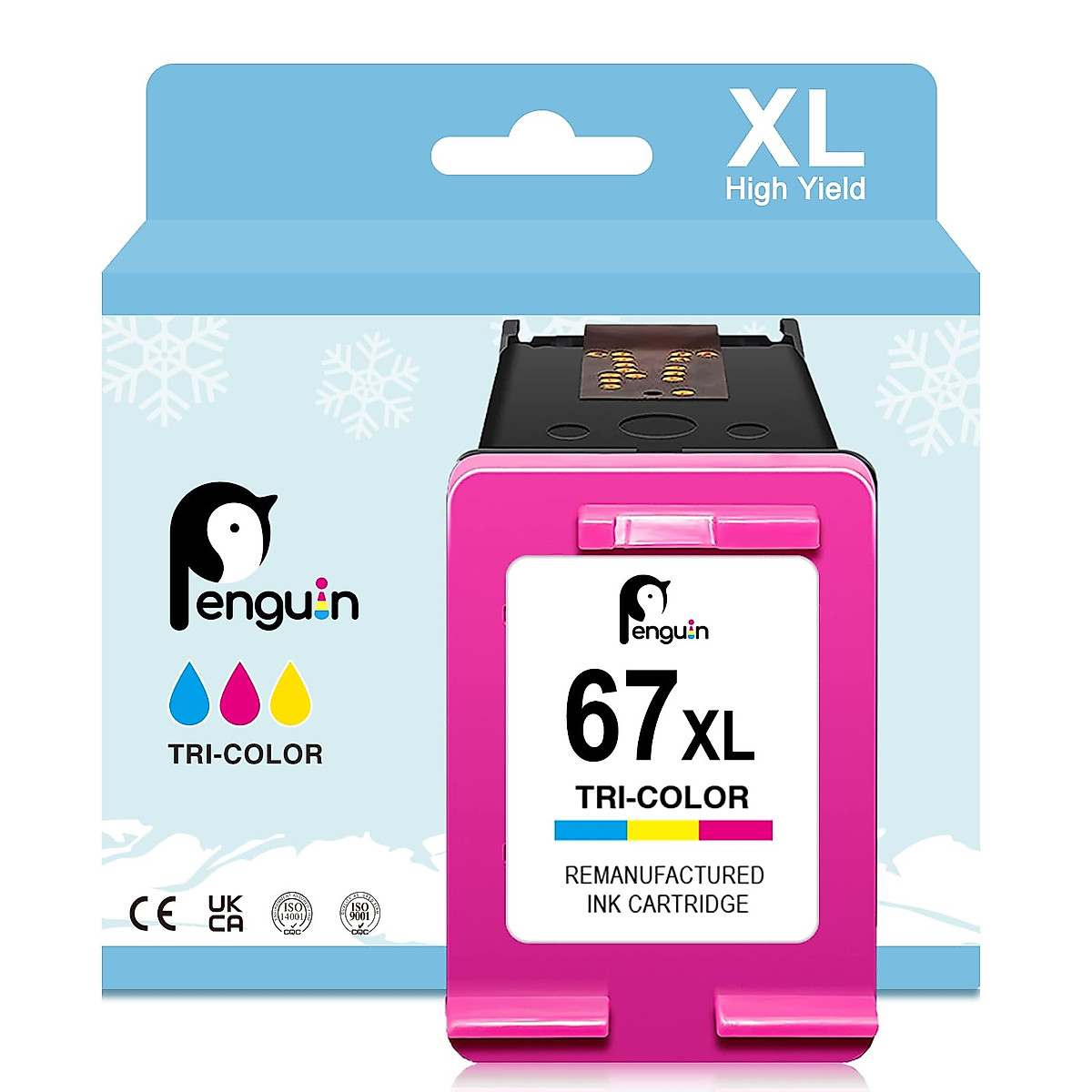 Penguin Remanufactured Printer Ink Cartridge Replacement for HP 65XL,65 XL Used for Hp AMP 100 120 125 130 Deskjet 2622 2624 2652 3732 3752 Envy 5020 5030 (2 Black) Combo Pack
