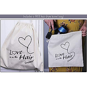 SQUAREBOX Black Hair Tool Organizer - Blow Dryer, Curling Iron, Flat Iron Holder - Hair Styling Tools Accessories Organizer - Vanity Countertop Organizer - Free Travel Bag Gift! (Black)