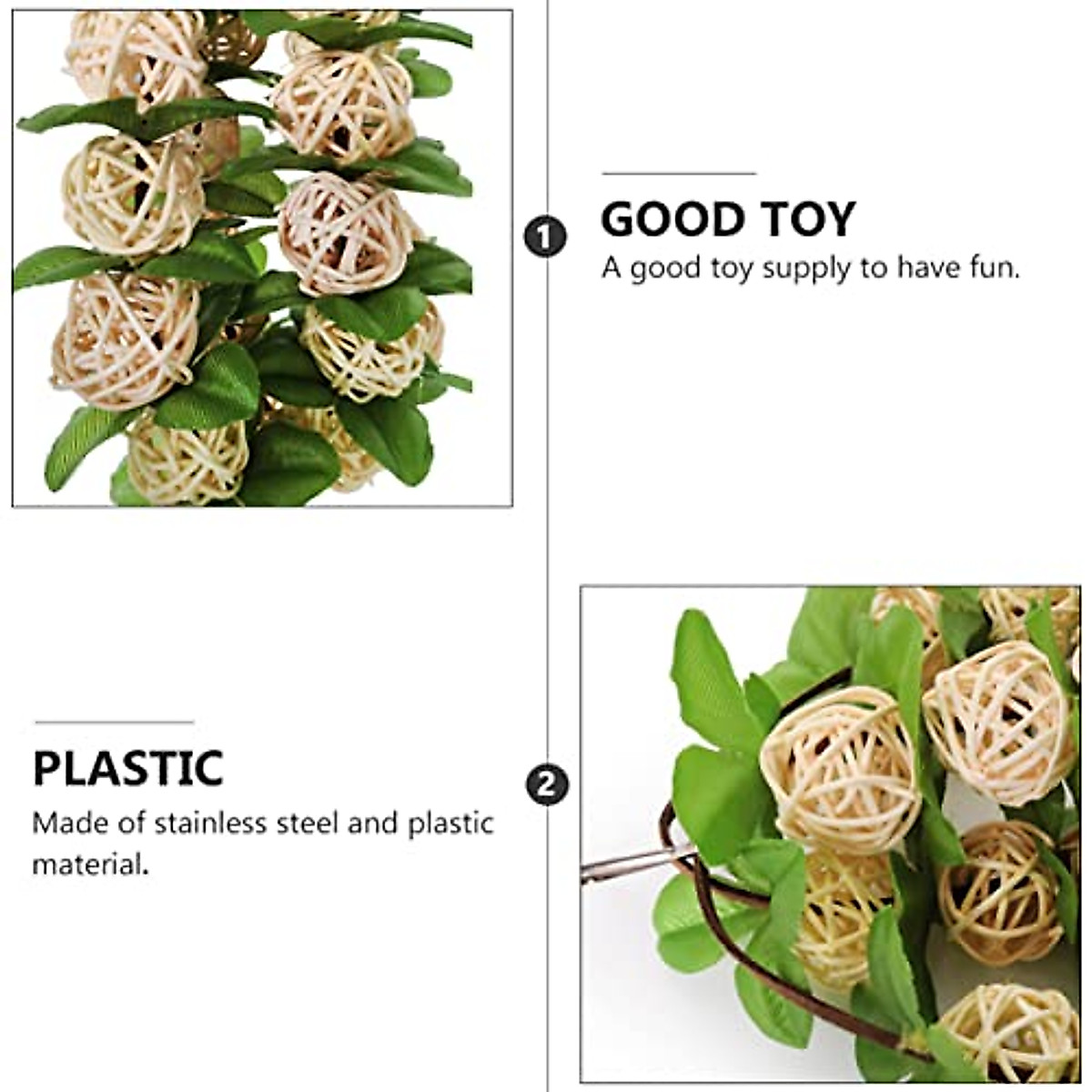 generic 1 String Chewing Chew Bird Pet Small Foraging Parrot Budgies Conures of Entertaining Lovebirds Macaws Lovebird Toys Cage for Conure Cockatiel Shredder Parakeet Toy Balls Plaything